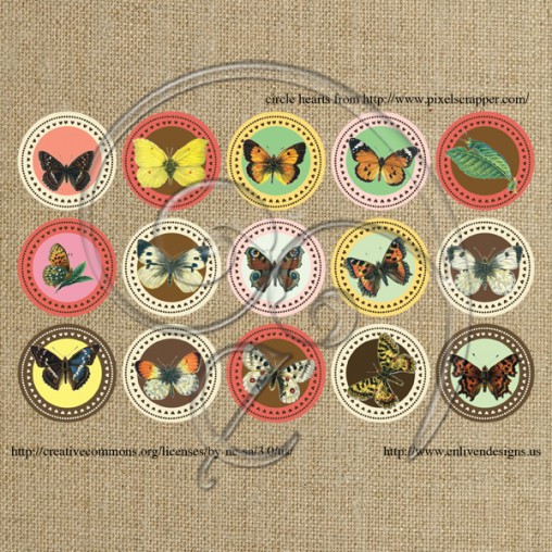 Vintage Butterfly labels (free download) – Enliven Designs